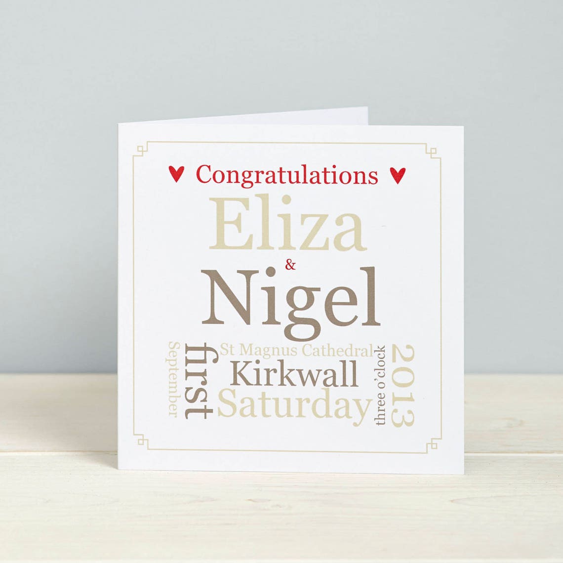 Wedding Card, Couple Card, Marriage Card, Personalised Wedding Card ...