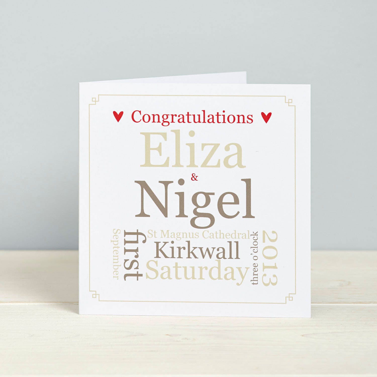 Wedding Card, Couple Card, Marriage Card, Personalised Wedding Card ...
