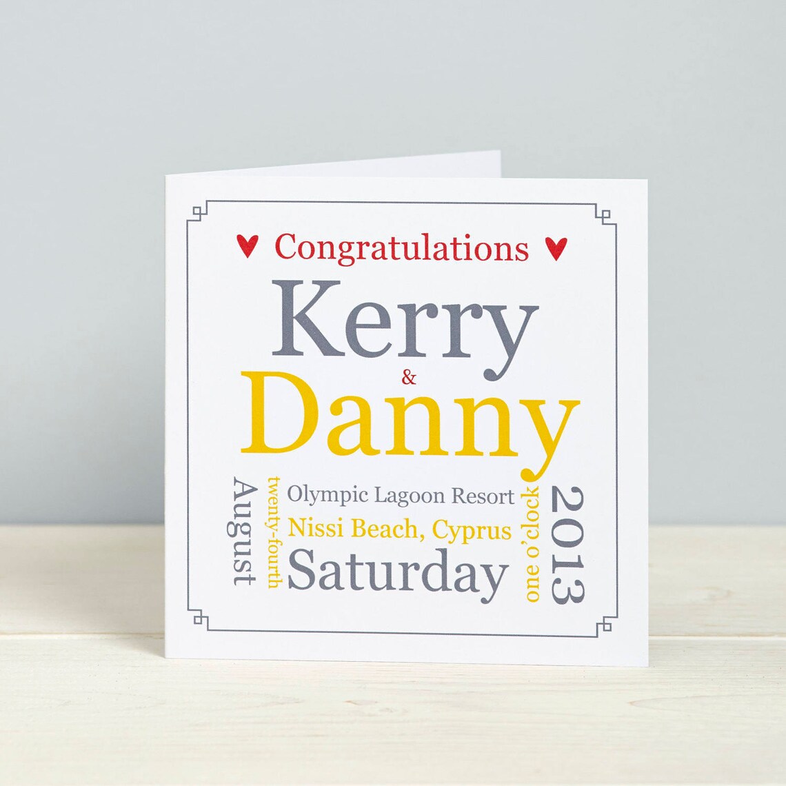 Wedding Card, Couple Card, Marriage Card, Personalised Wedding Card ...