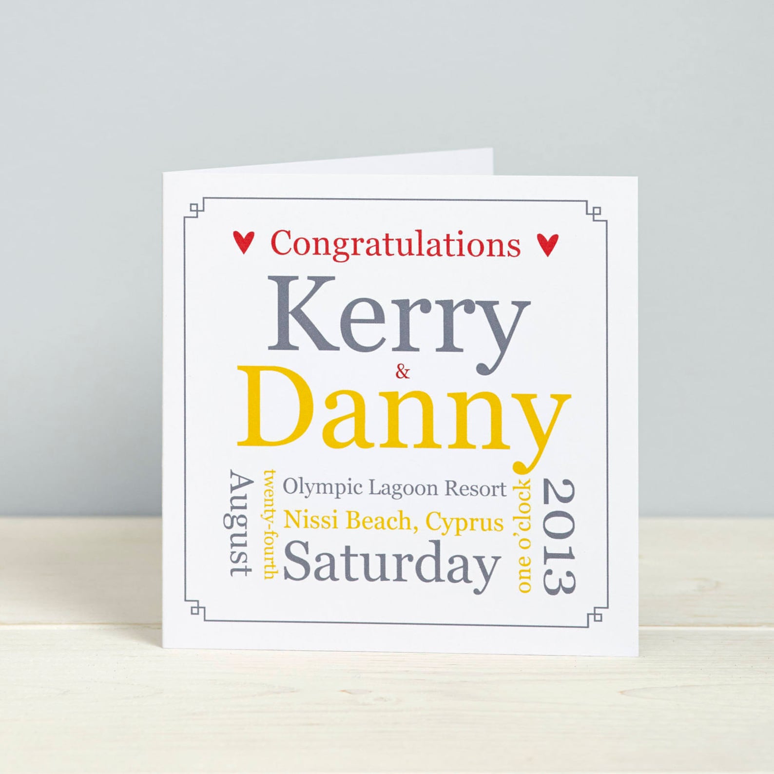 Wedding Card, Couple Card, Marriage Card, Personalised Wedding Card ...
