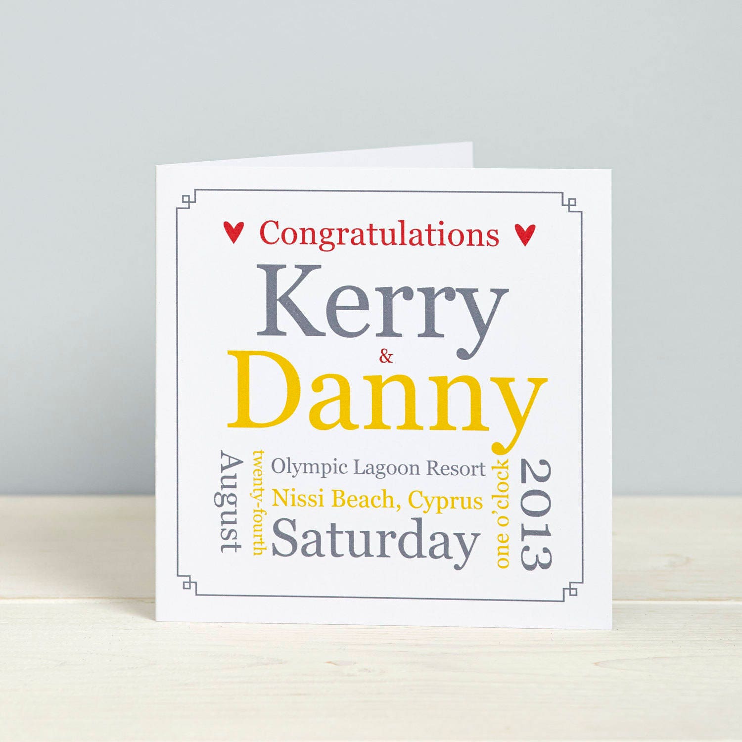 Wedding Card, Couple Card, Marriage Card, Personalised Wedding Card ...