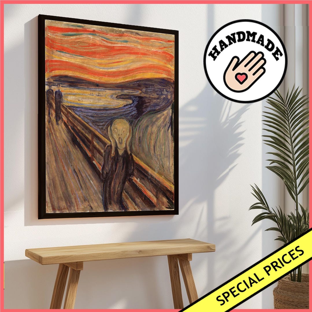 The Scream Painting Wall Art Print Edvard Munch | Framed Poster ...