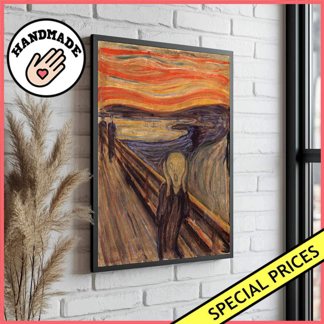 The Scream Painting Wall Art Print Edvard Munch | Framed Poster | Art ...