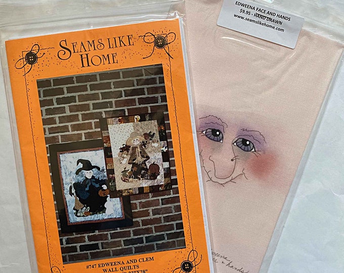 Witch Edweena & Clem Wall Quilts Pattern 747 PLUS Hand Drawn Edweena ...