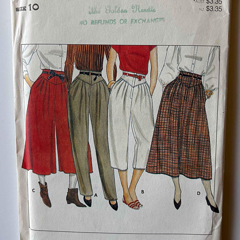 1980s Pants Pattern - Etsy