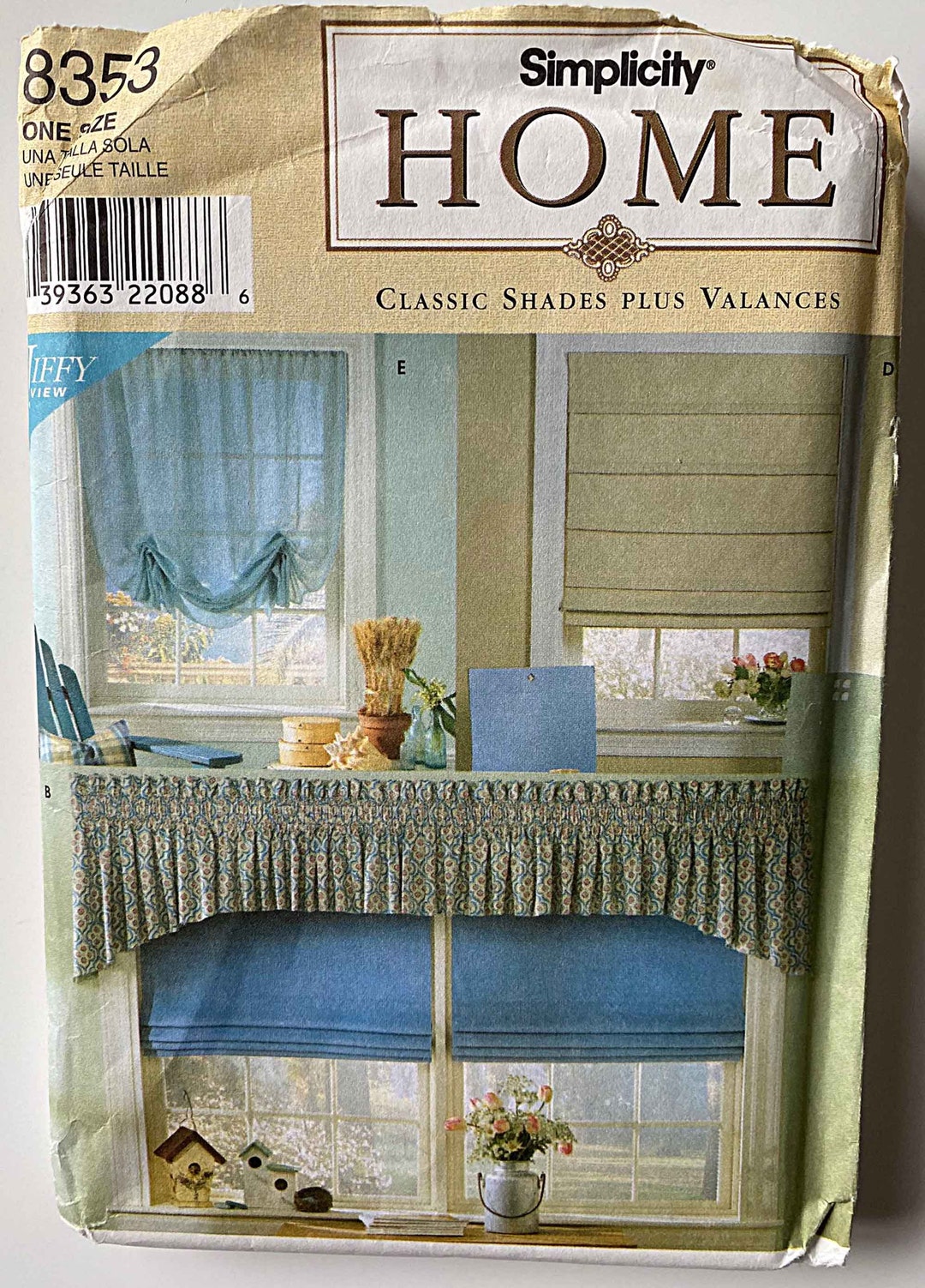 Window Treatments, Valances, Roman Shades, Simplicity 8353 Sewing ...