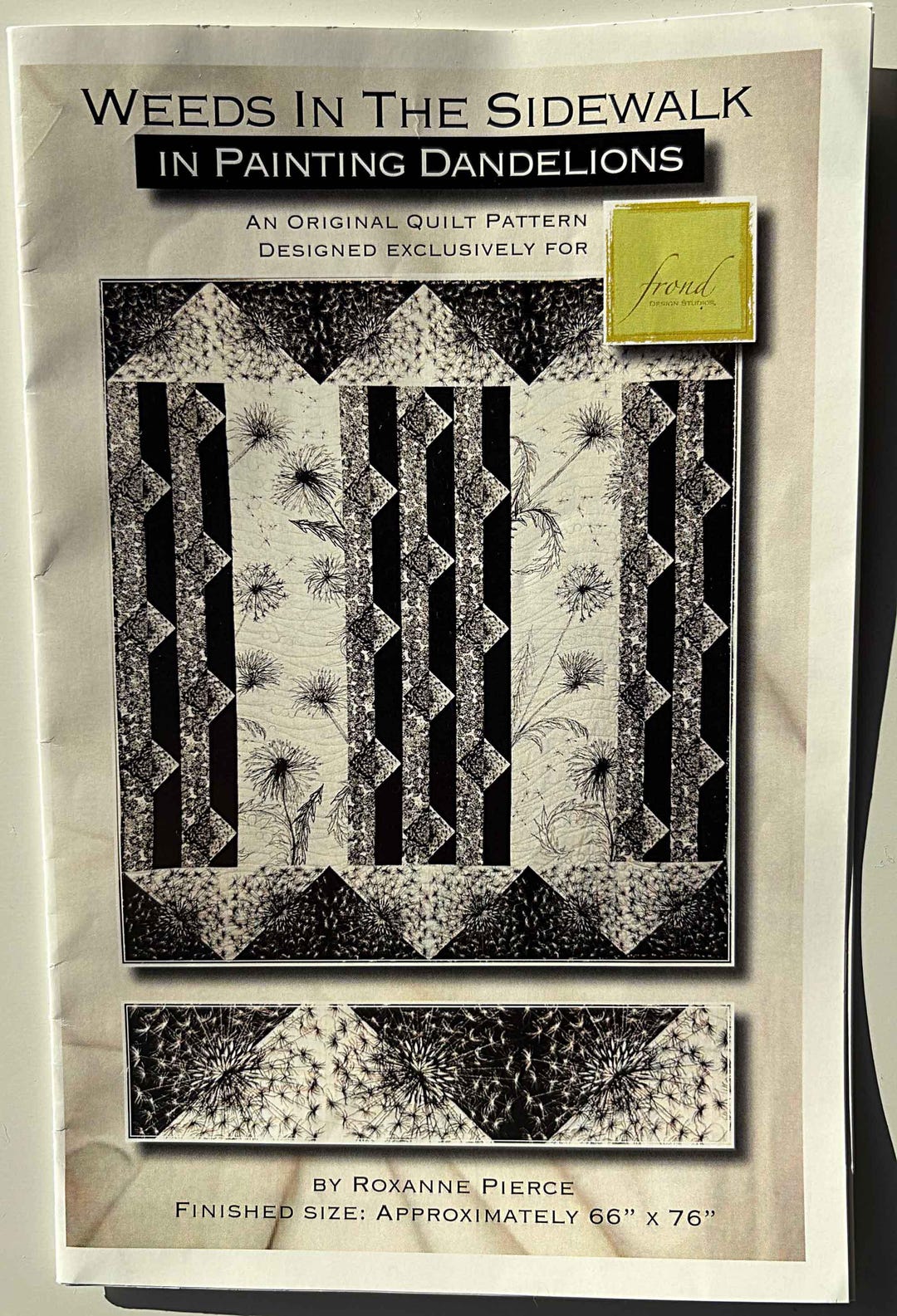 RARE Weeds in the Sidewalk Quilt Pattern by Roxanne Pierce 66" X 76 ...