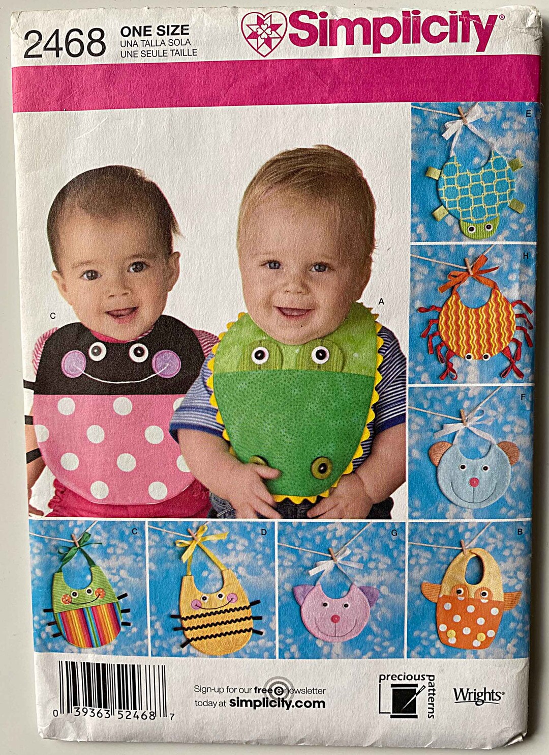 Infant's Baby Bibs 8 Styles, Ladybug, Turtle, Fish, Bee, Bear ...