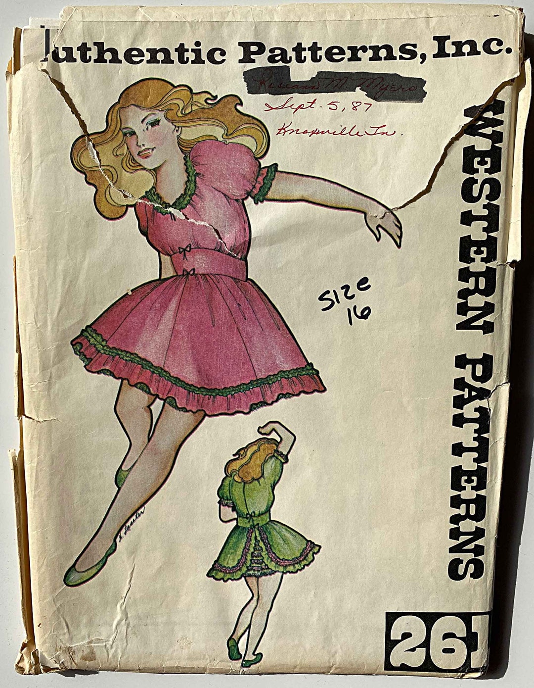 RARE Vintage 70's Misses' Ladies Square Dance Dress Sewing Authentic ...