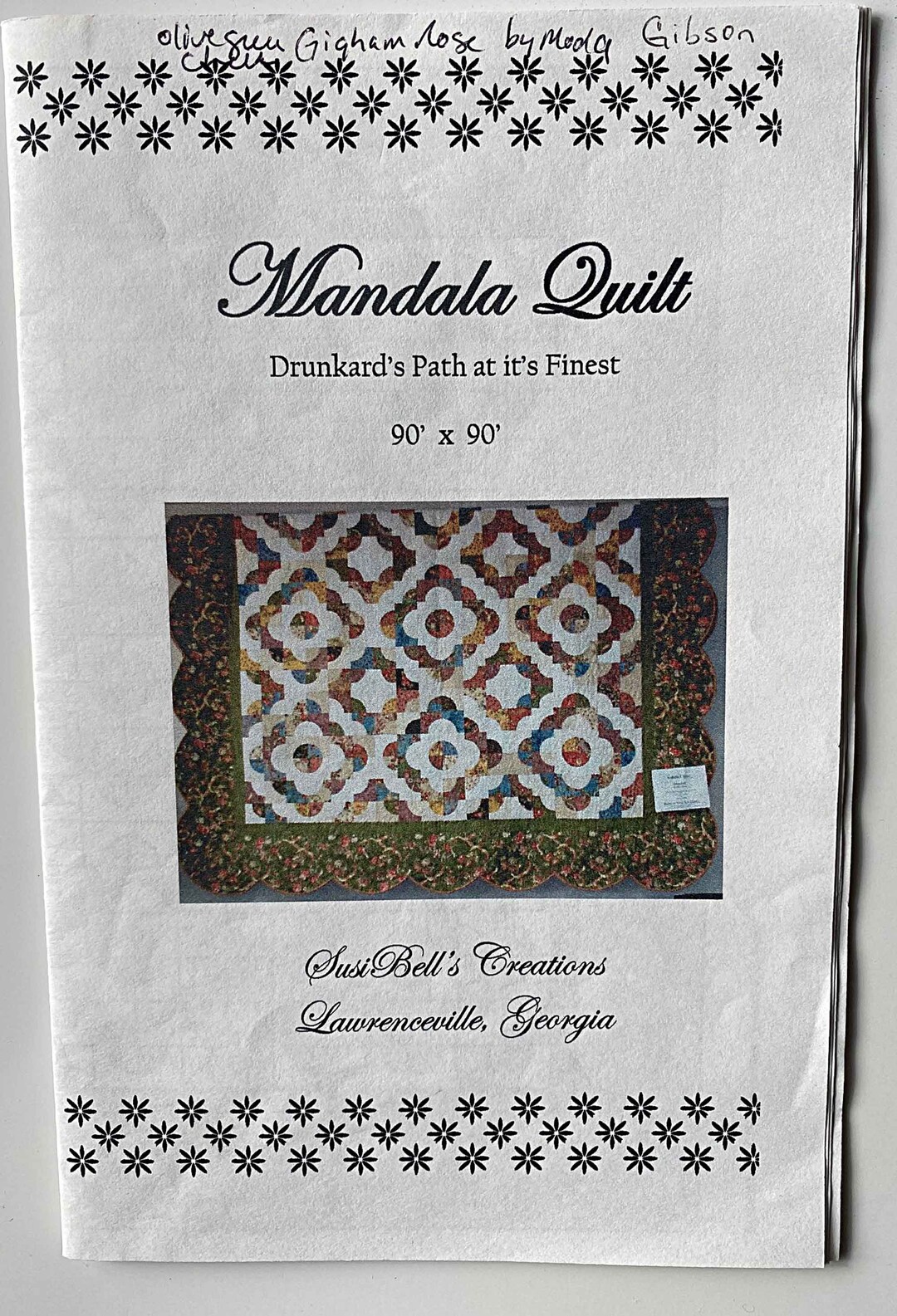 RARE Drunkard's Path at It's Finest Mandala Quilt Pattern #1434 by Susi ...