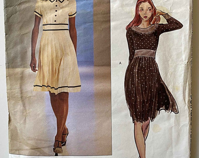 RARE Couture Misses' Dress Vogue 2632 Sewing Pattern UNCUT Sizes 14-16 ...