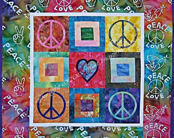 Peace Sign Quilt Pattern - Etsy
