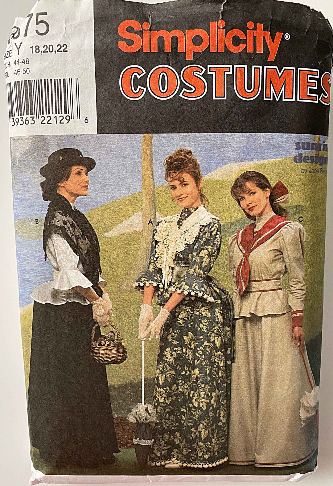 Misses' Victorian Theater Costume, Bustle, Mary Poppins, Peplum Top ...