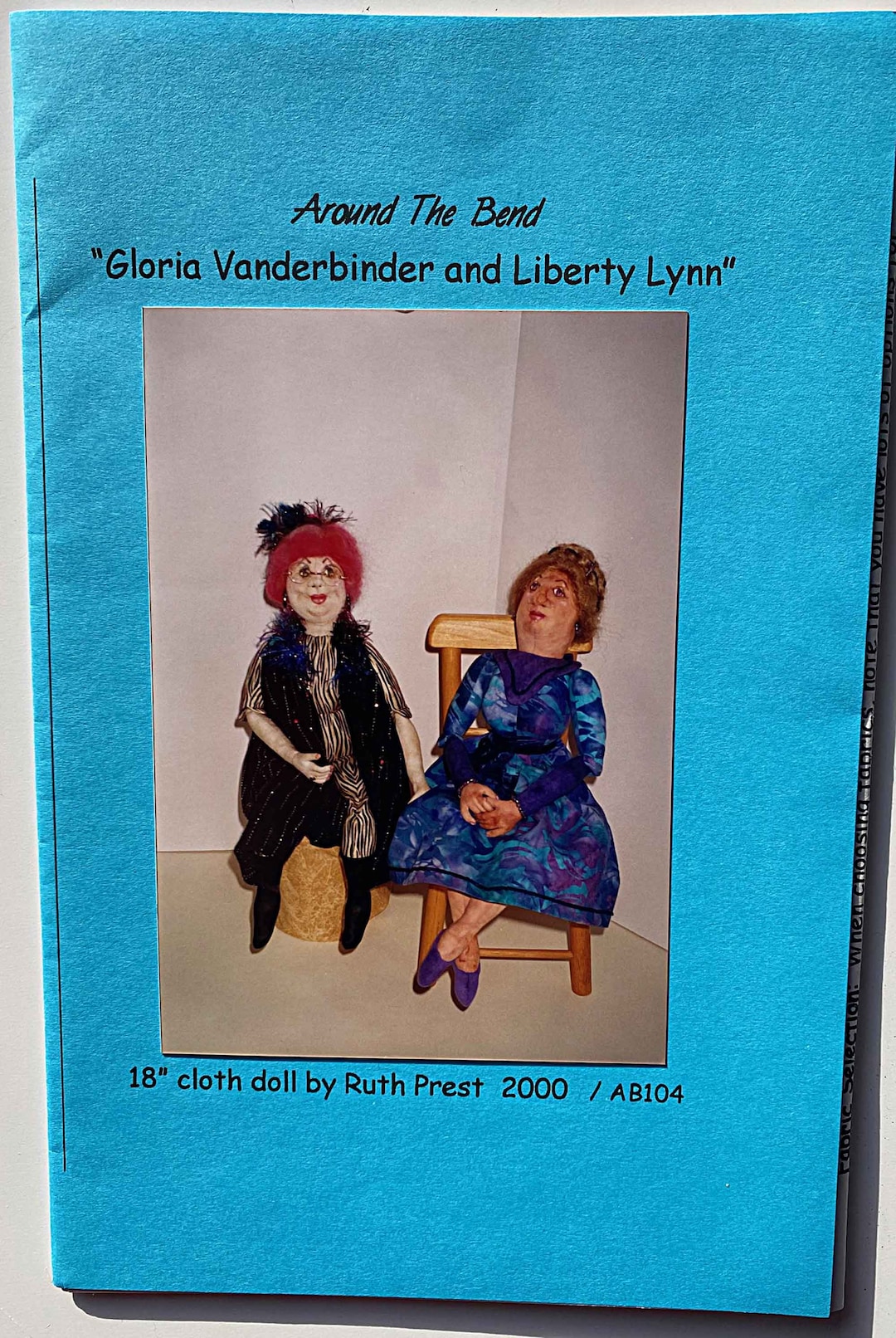 RARE Vintage Gloria Vanderbinder & Liberty Lynn 18" Cloth Dolls Sewing ...