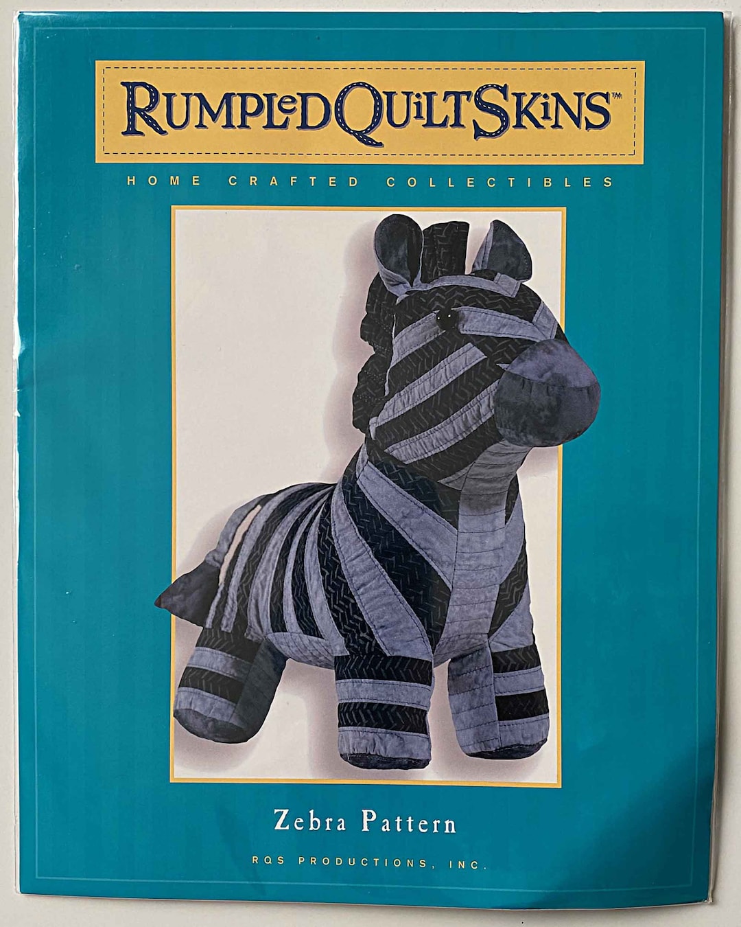 Rumpledquiltskins 11 Zebra Patchwork Stuffed Animal Pattern UNCUT RQS ...