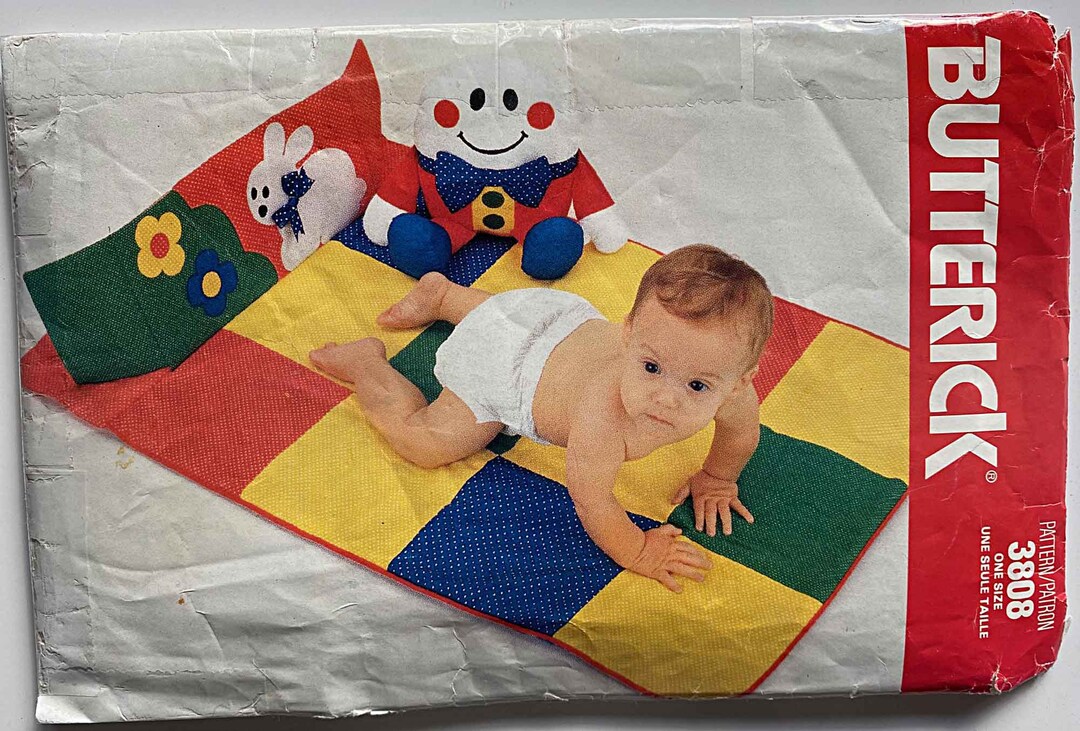RARE Vintage 80's Humpty Dumpty Doll & Baby Quilt Tote Butterick 3808 ...