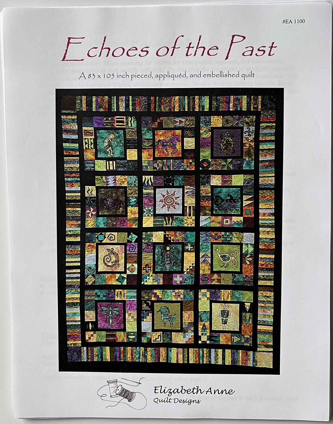 RARE Echos of the Past Quilt Pattern #EA 1100 UNCUT Elizabeth Anne ...