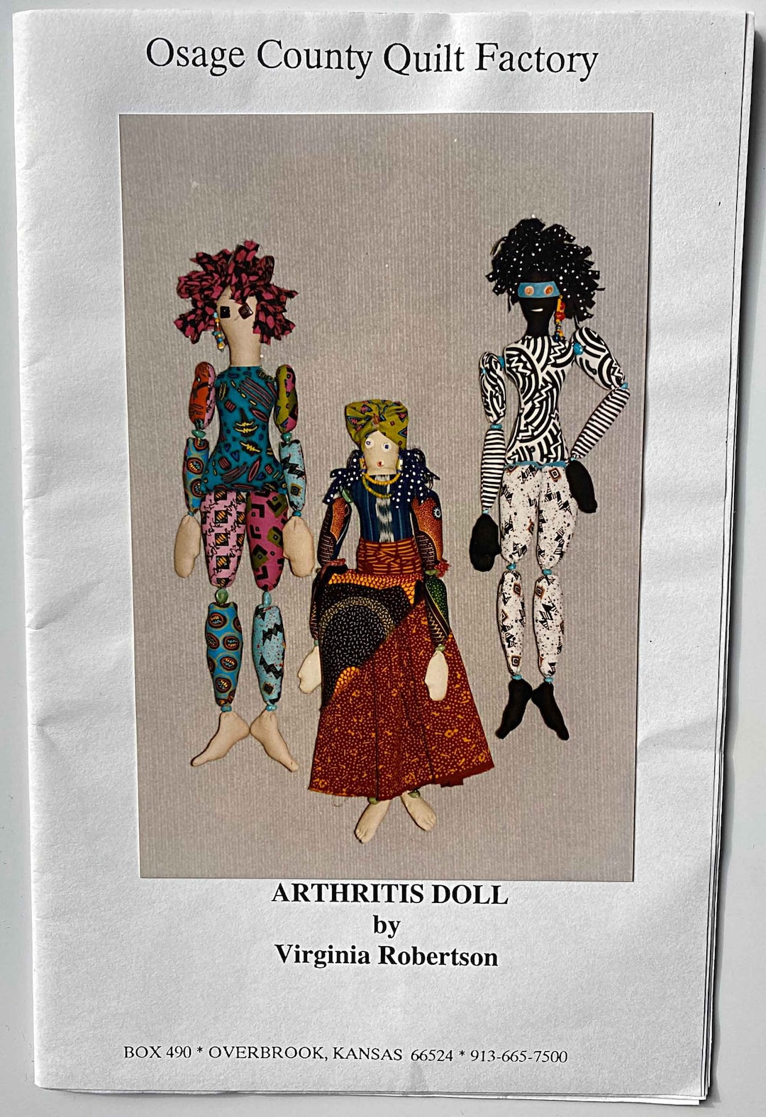 Vintage 90's Arthritis Cloth Doll Pattern by Virginia Robertson, the ...