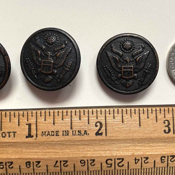 Brass Military Eagle Buttons - Etsy