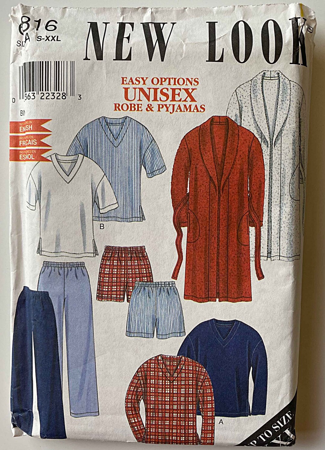 Easy Unisex, Men's, Misses' Pajamas in 2 Lengths, Robe, Pjs New Look ...