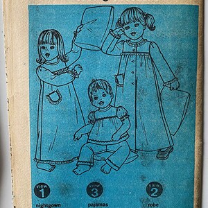 Vintage 70's Toddler's, Children's, Girls' Nightgown, Pajamas & Robe ...
