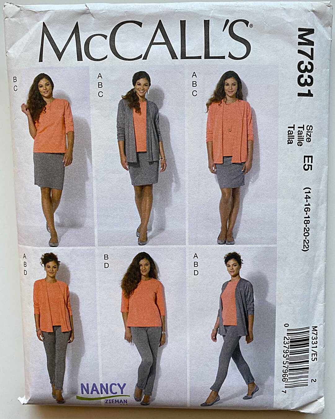 Nancy Zieman Misses' Knit Separates Jacket, Top, Skirt, Pants ...