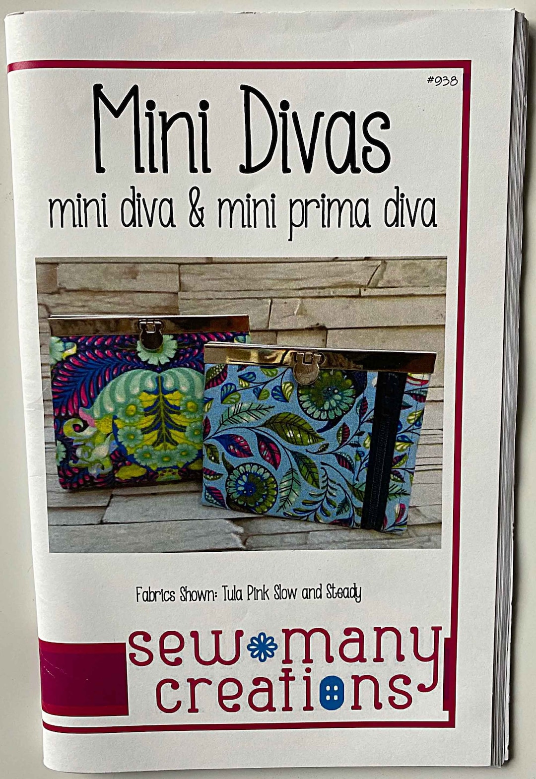 Mini Divas Fabric Wallet Sewing Pattern Sew Many Creations #938 UNCUT ...