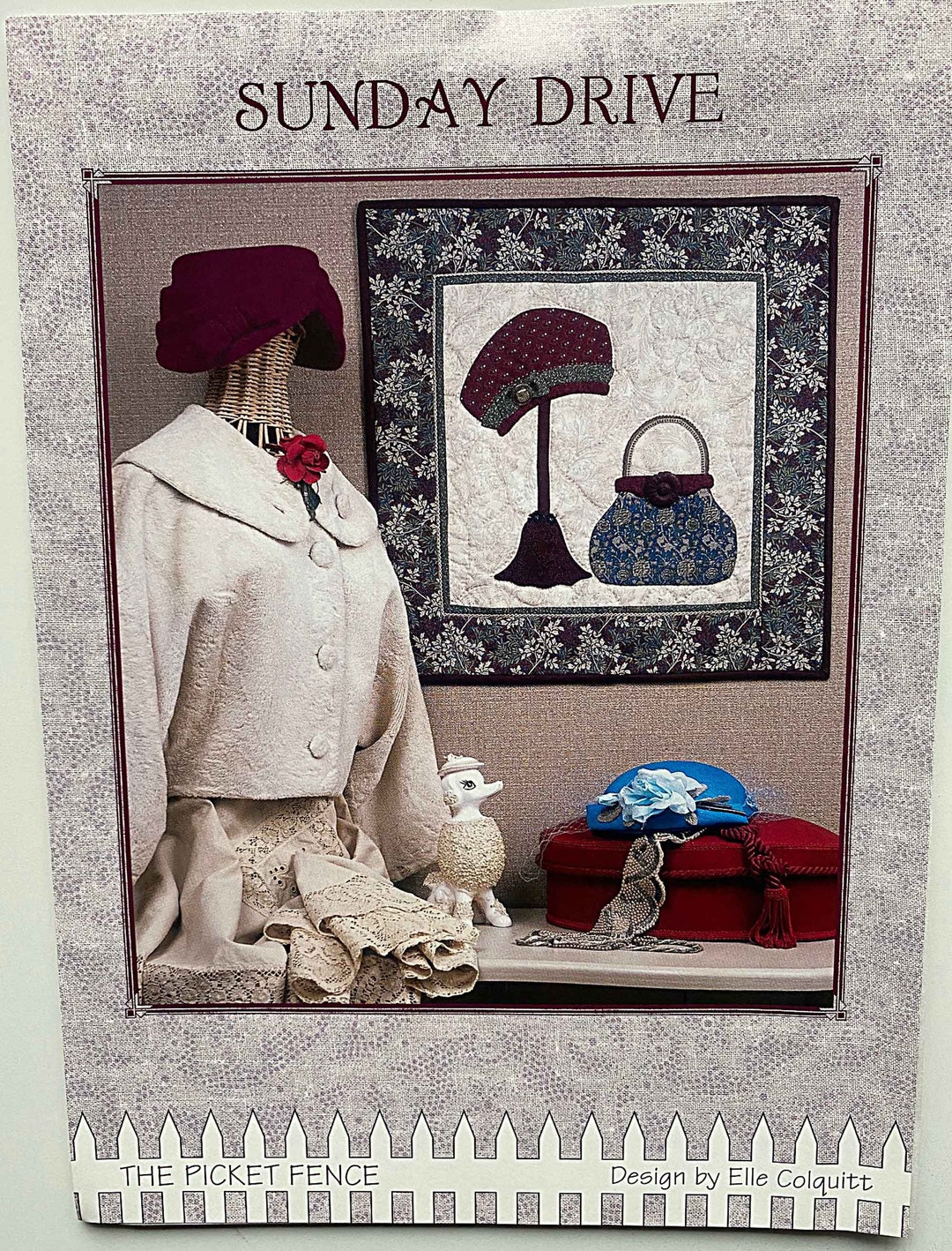 RARE Vintage Sunday Drive Wall Hanging Quilt Pattern by Elle Colquitt ...