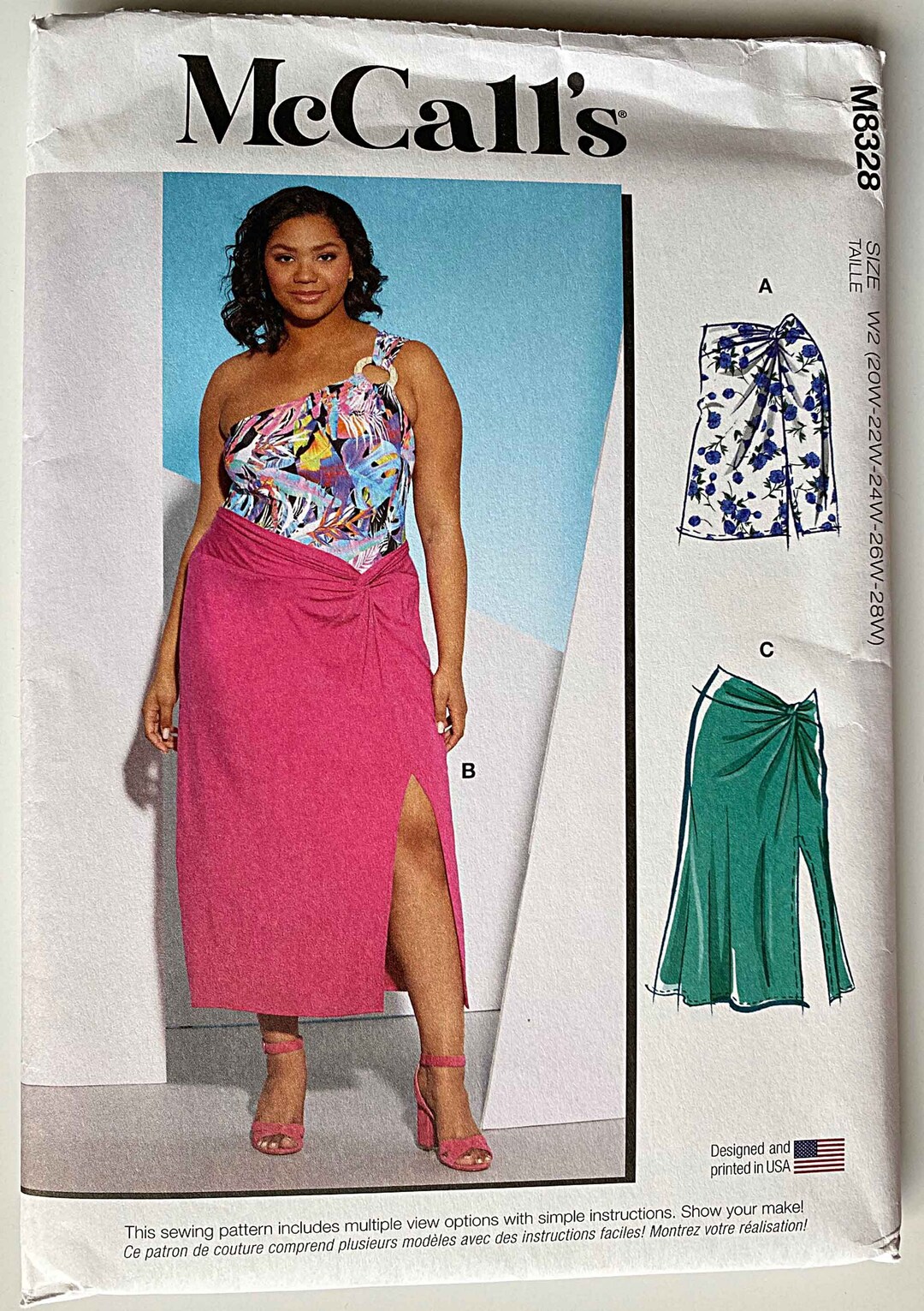 Women's Knit Skirts, Sarong Style, Beach Coverup Mccall's 8328 R11547 ...