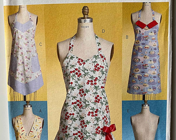 Misses' Aprons 5 Styles, Butterick 4945 Sewing Pattern UNCUT Misses's ...