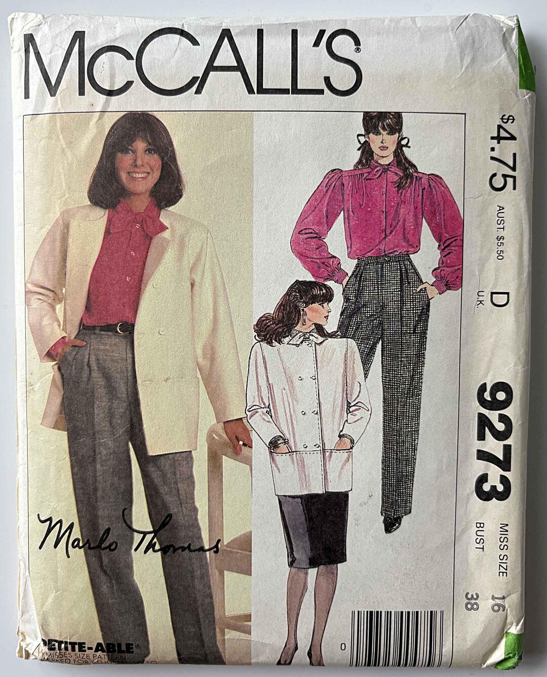 RARE Marlo Thomas Vintage 80's Misses' Jacket, Blouse, Skirt, Pants ...