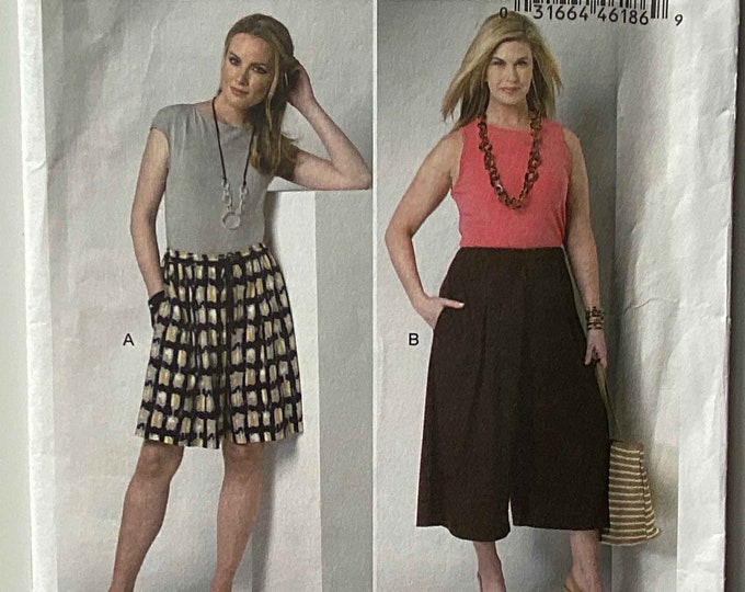 Misses' Connie Crawford Culottes, Split Skirt Butterick 6223 Sewing ...