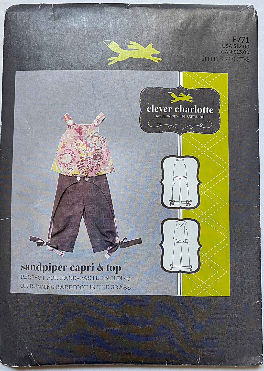 RARE Clever Charlotte Children's Girls Sandpiper Capri & Top ...