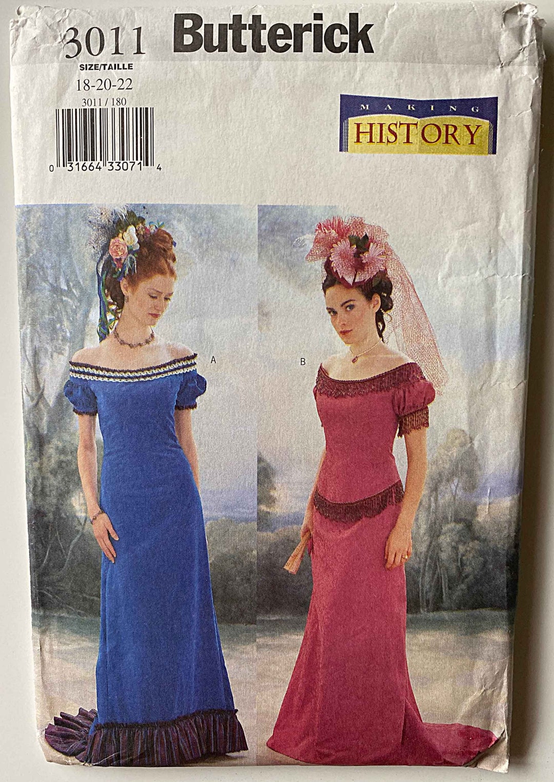 Misses' Costume, Full Length Dress, Gown, Edwardian, Historical, Saloon ...