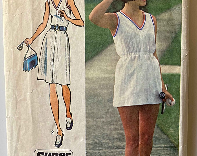 Vintage 70's Misses' Jiffy Dress in 2 Lengths and Panties, Tennis ...