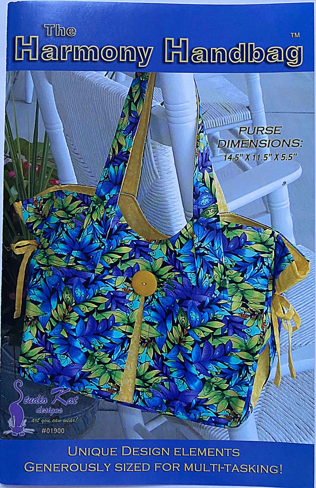 RARE the Harmony Handbag Sewing Pattern by Studio Kat Designs UNCUT ...