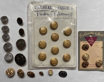 Silver Military Buttons - Etsy