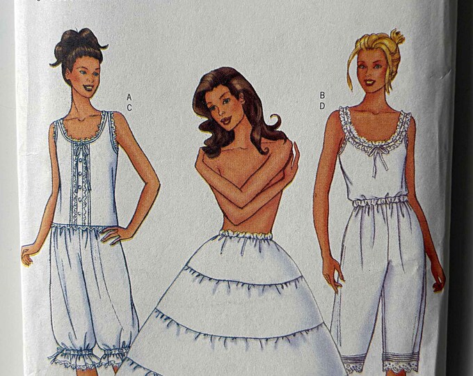 Misses' Camisole, Pantaloons & Hoop Petticoat Butterick 6884 Sewing ...