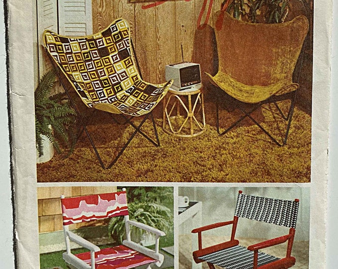 RARE Vintage Boho 70's Slipcovers for Director & Butterfly Chairs One ...