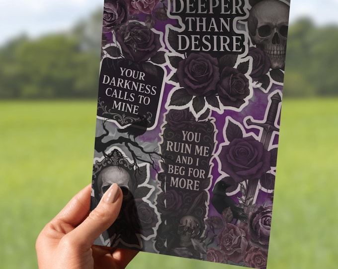 Dark Romance Kindle Insert, E-reader Decorative Insert, Kindle ...