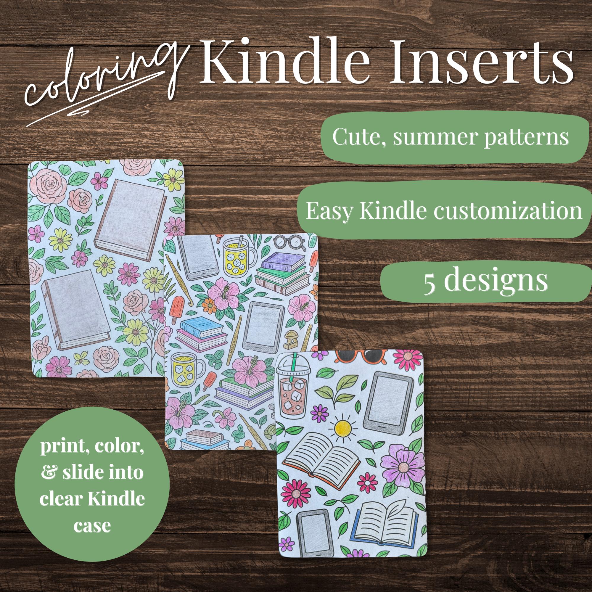 Coloring Kindle Inserts | Summer Printable for ADHD Brain | Dopamine ...