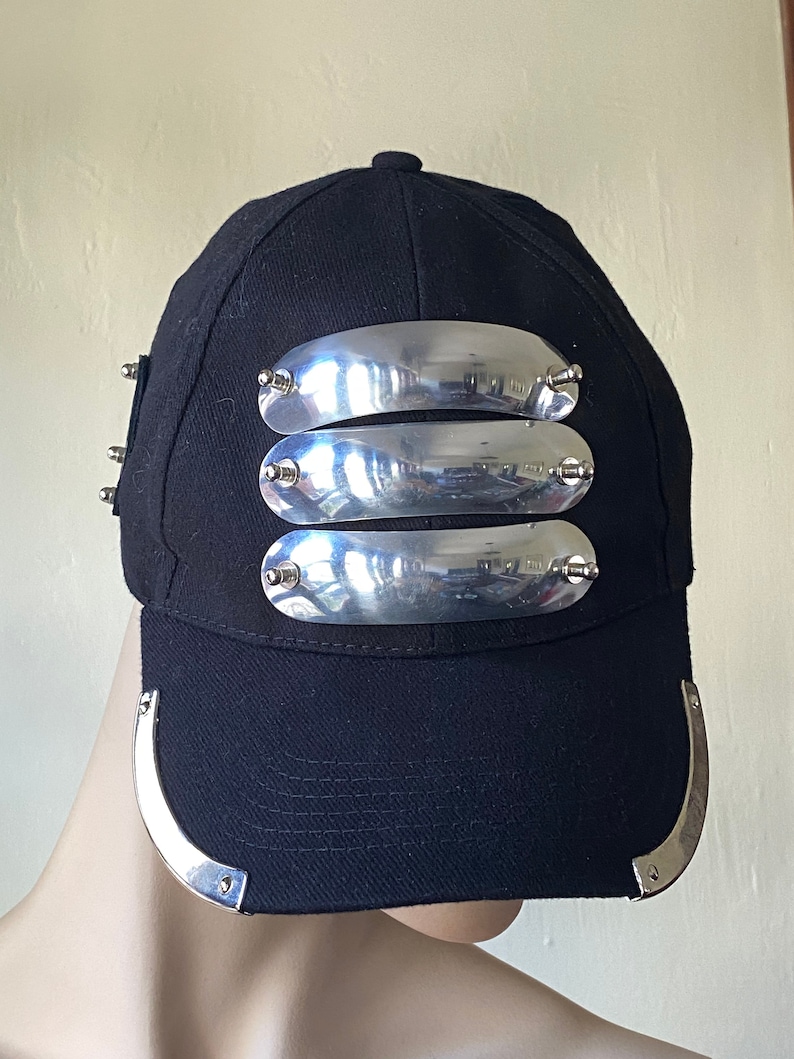 Black Baseball Cap Military Metal Components for Styling - Etsy