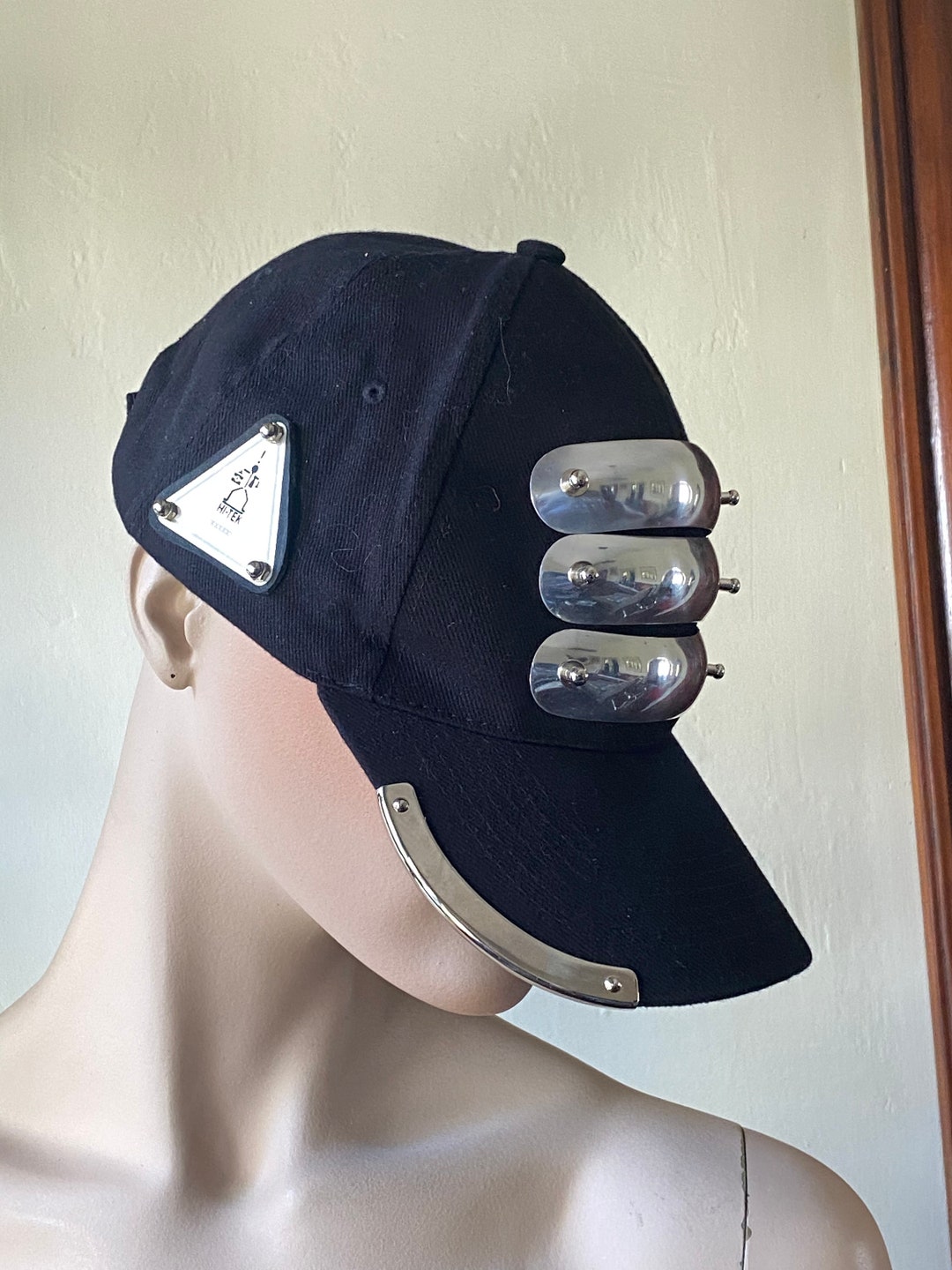 Black Baseball Cap Military Metal Components for Styling Rapper DJ - Etsy