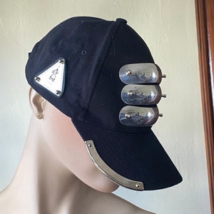 Black Baseball Cap Military Metal Components for Styling Rapper DJ - Etsy