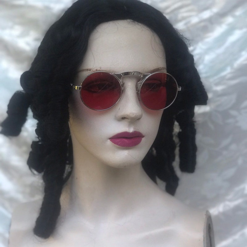Round Red Sunglasses Etsy