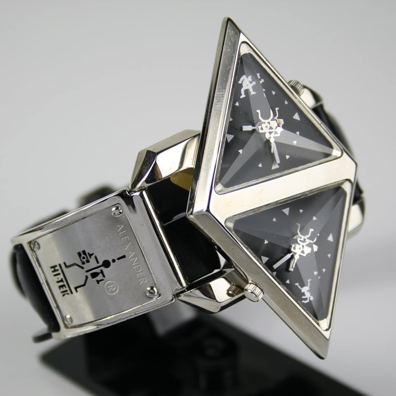 Vintage Hi Tek Alexander Wrist Watch Double Rotating Pyramid Futuristic ...