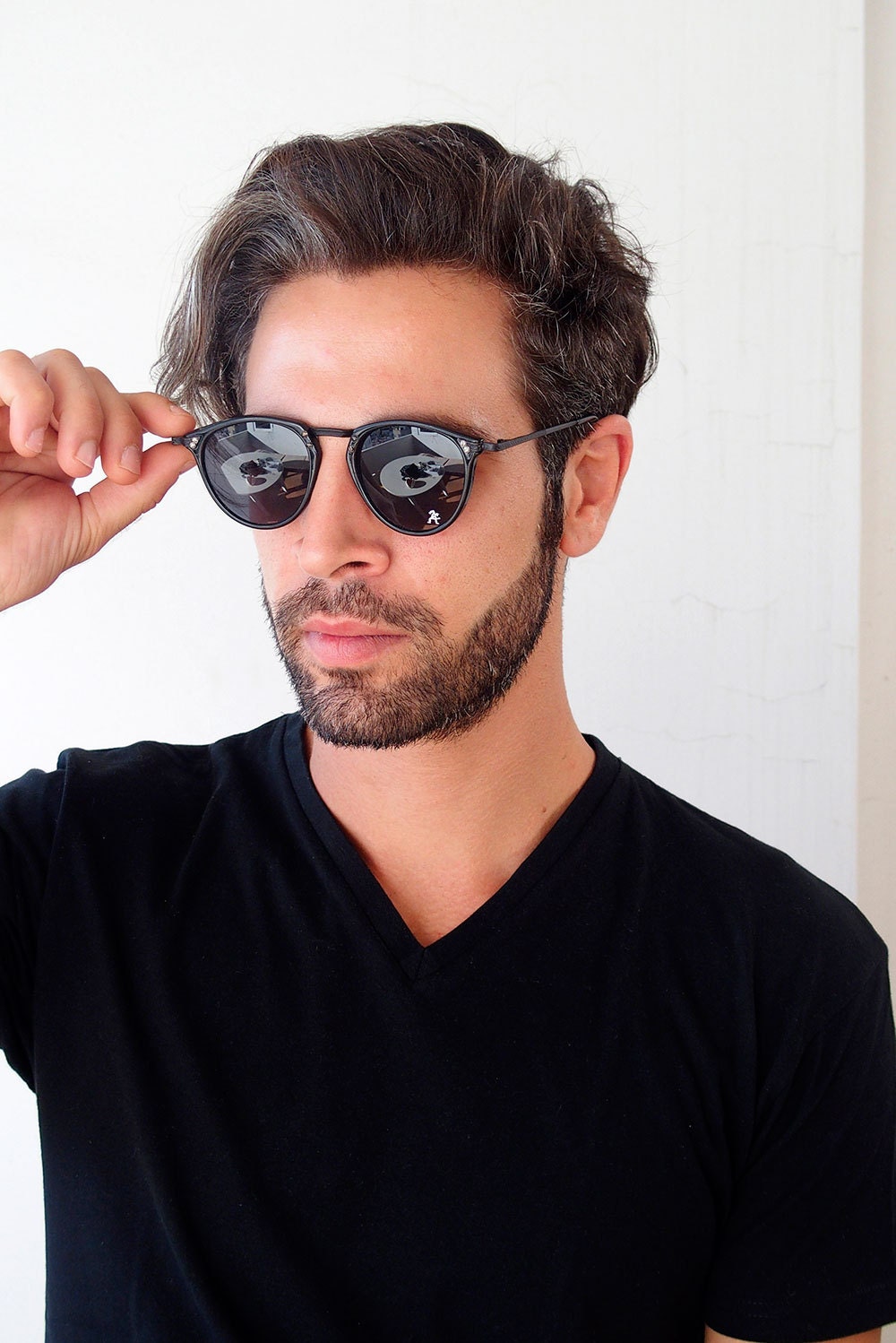 NOS 1980s Vintage Round Retro Sunglasses Plastic and Metal NOS 1980s Vintage Round Retro Sunglasses Plastic and Metal