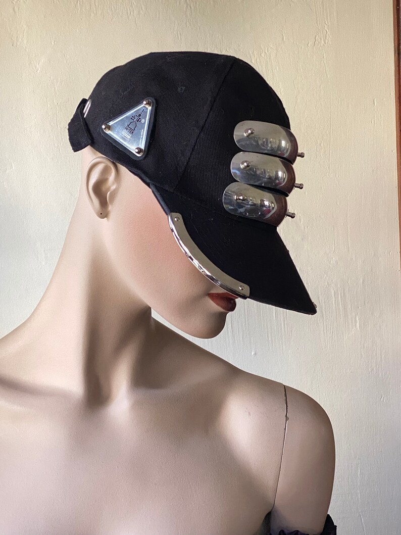 Black Baseball Cap Military Metal Components for Styling - Etsy