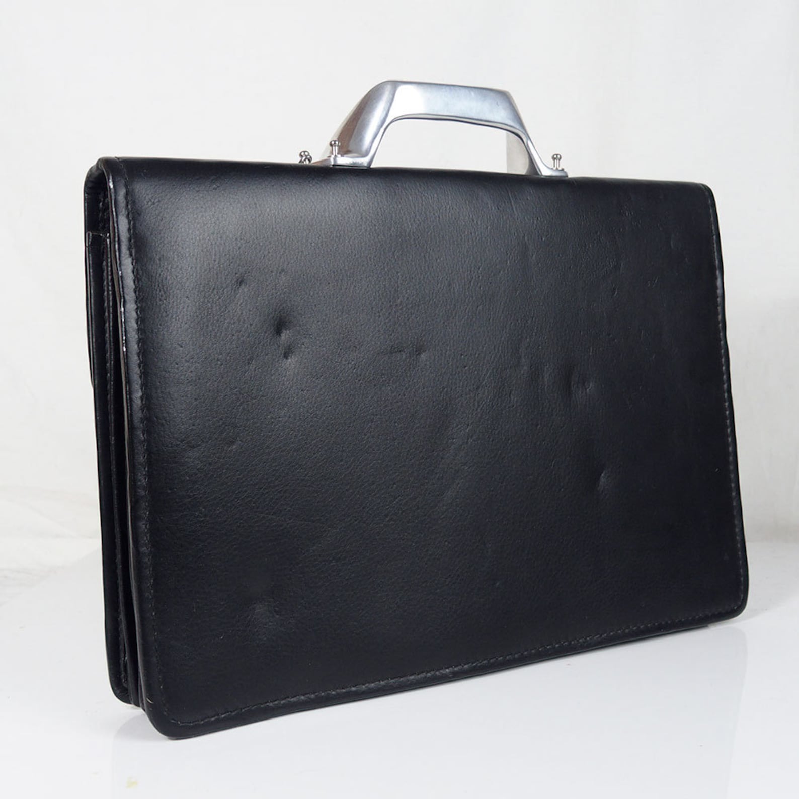 Vintage Industrial Futuristic Leather Briefcase With Aluminium - Etsy India