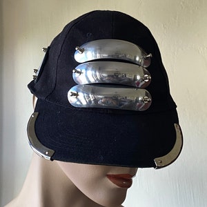 Black Baseball Cap Military Metal Components for Styling Rapper DJ - Etsy